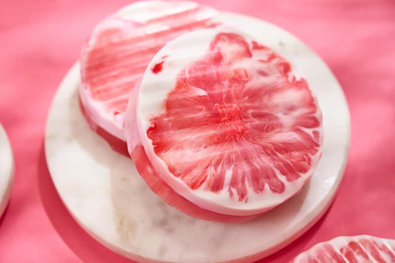 How To Make Pink Layered Soaps - Using Melt and Pour Bases